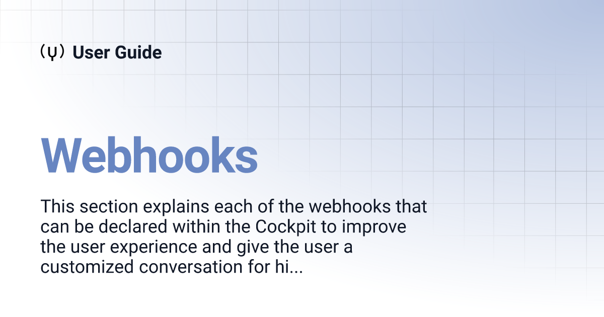 Webhooks User Guide